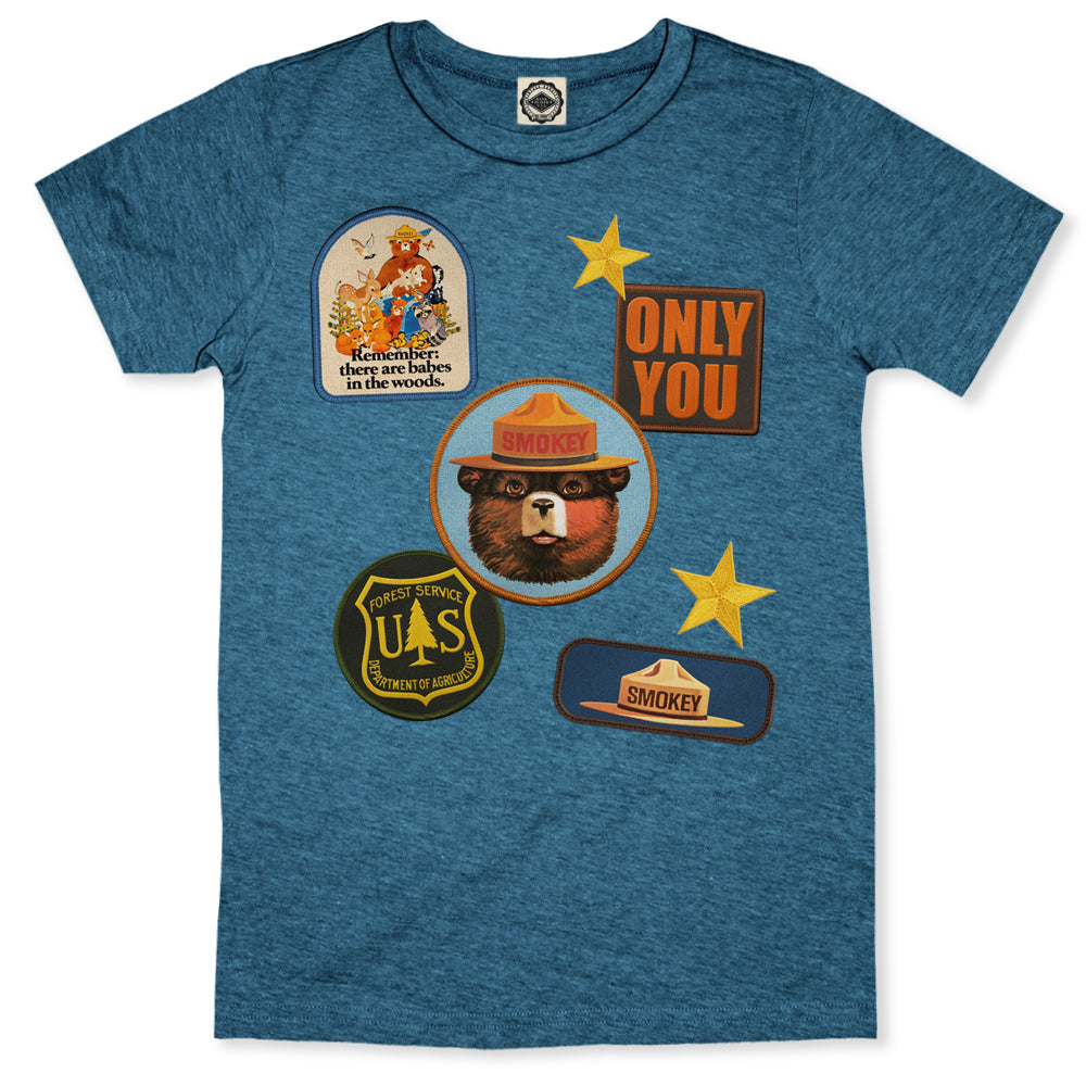 Smokey Bear Patches Kid's Tee – Hank Player
